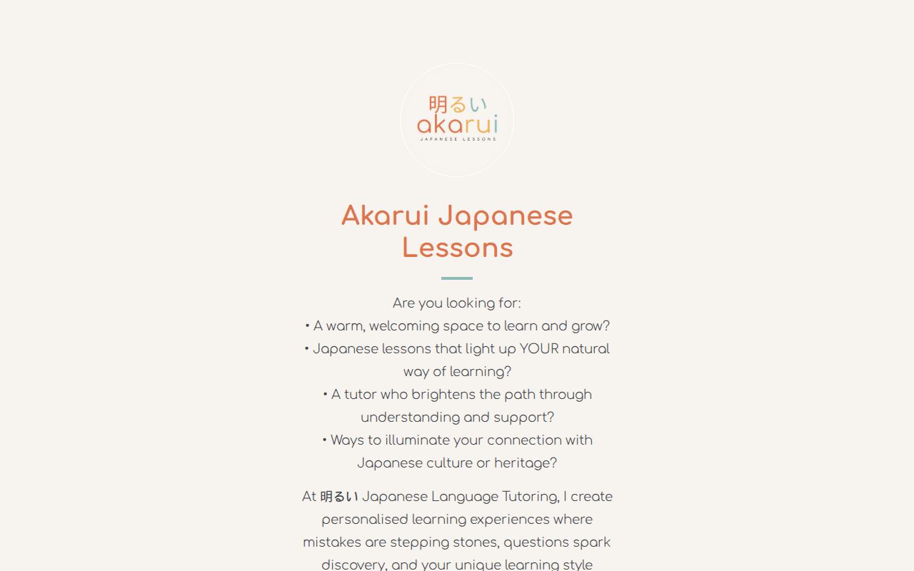 Akarui Japanese Language Tutoring